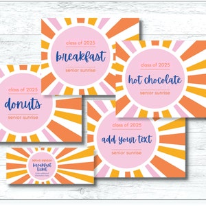 Senior Sunrise or Sunset Sign and Ticket Templates, Class of 2025 ...