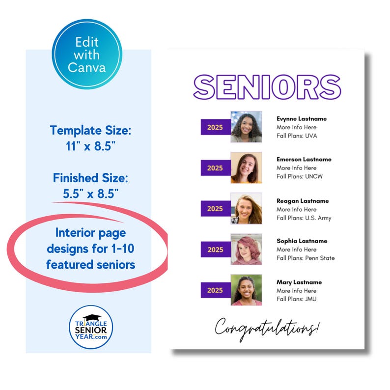 Program Template for Senior Night, Soccer Senior Night Program, Digital ...