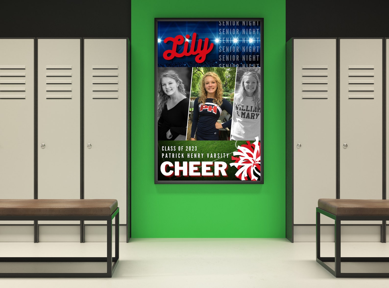 Senior Night Cheer Poster Template Cheerleading Senior Night - Etsy