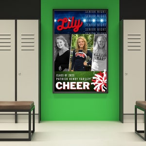 Senior Night Cheer Poster Template Cheerleading Senior Night - Etsy