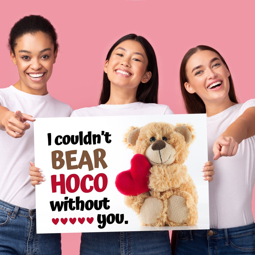 Teddy Bear Hoco Poster Homecoming Proposal Printable Hoco - Etsy