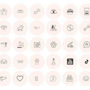 Dog Instagram Highlight Covers Pet Highlight Covers Pink - Etsy