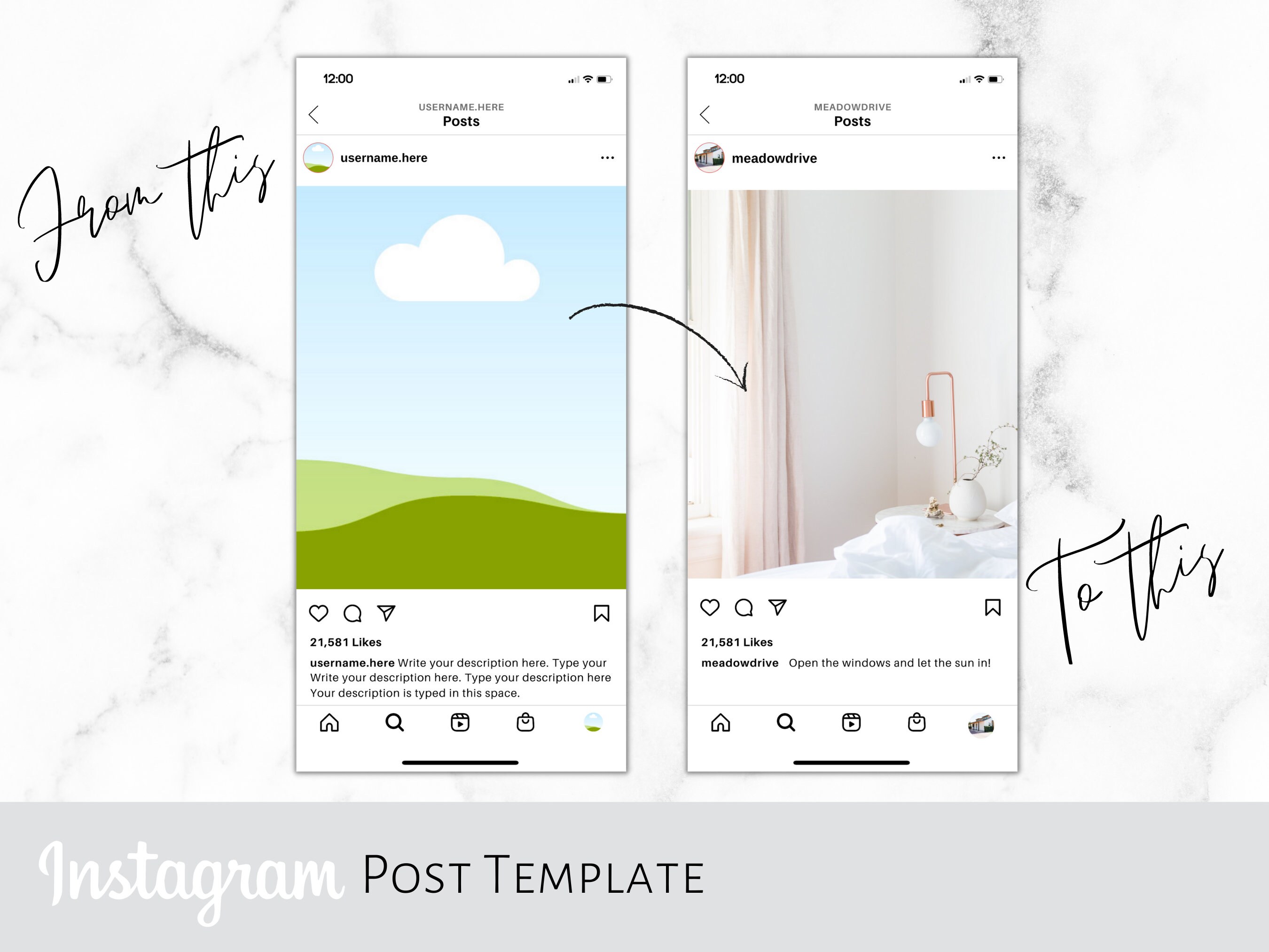 Instagram Mockup Instagram Mock-up Template Instagram Mockup Canva IG ...