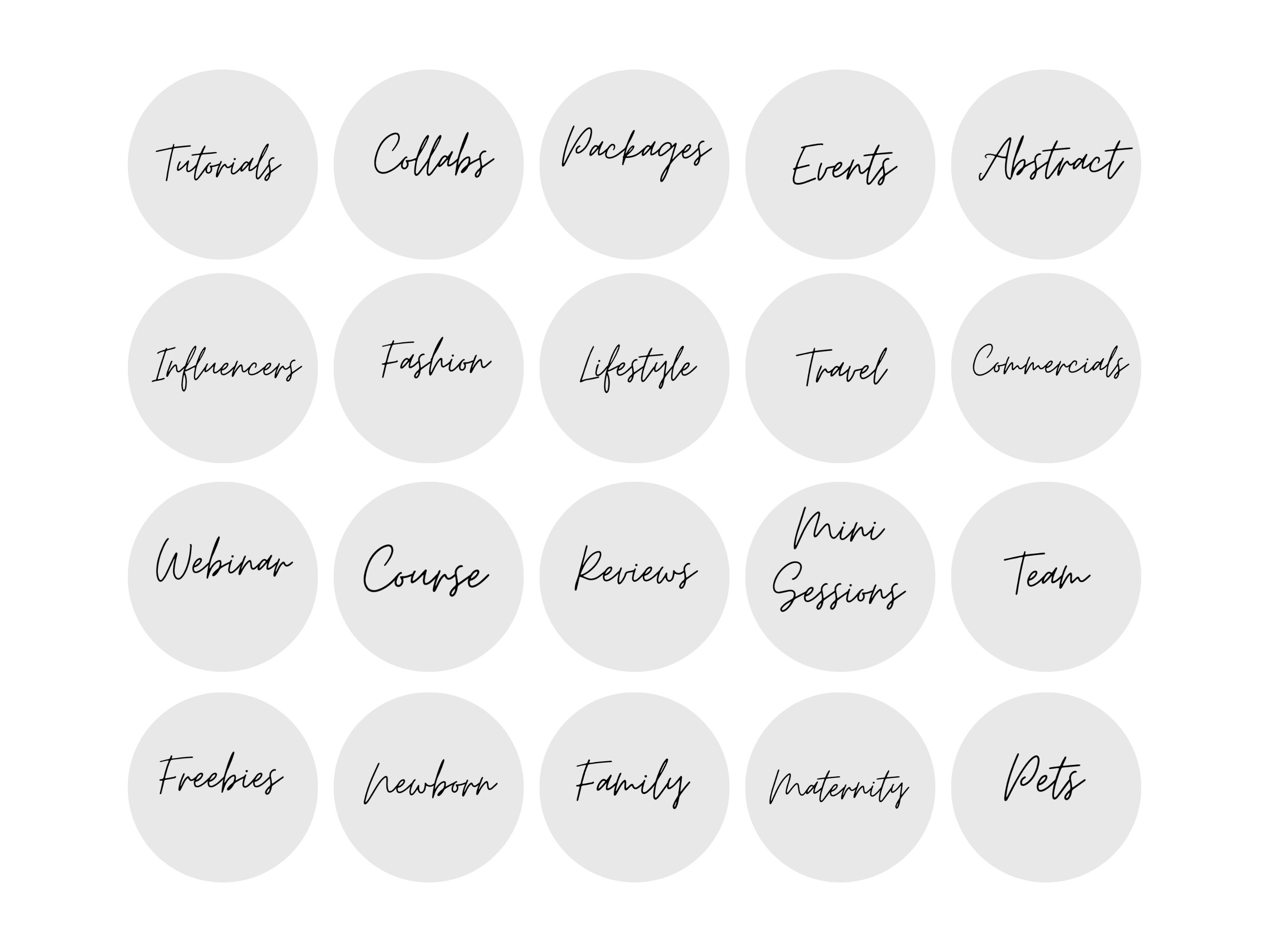 Photography Highlight Covers Photography Highlight Icons Grey Highlight ...