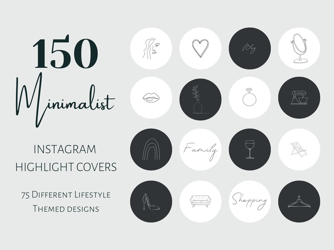 Black and White Instagram Highlight Covers Highlight Covers Instagram ...