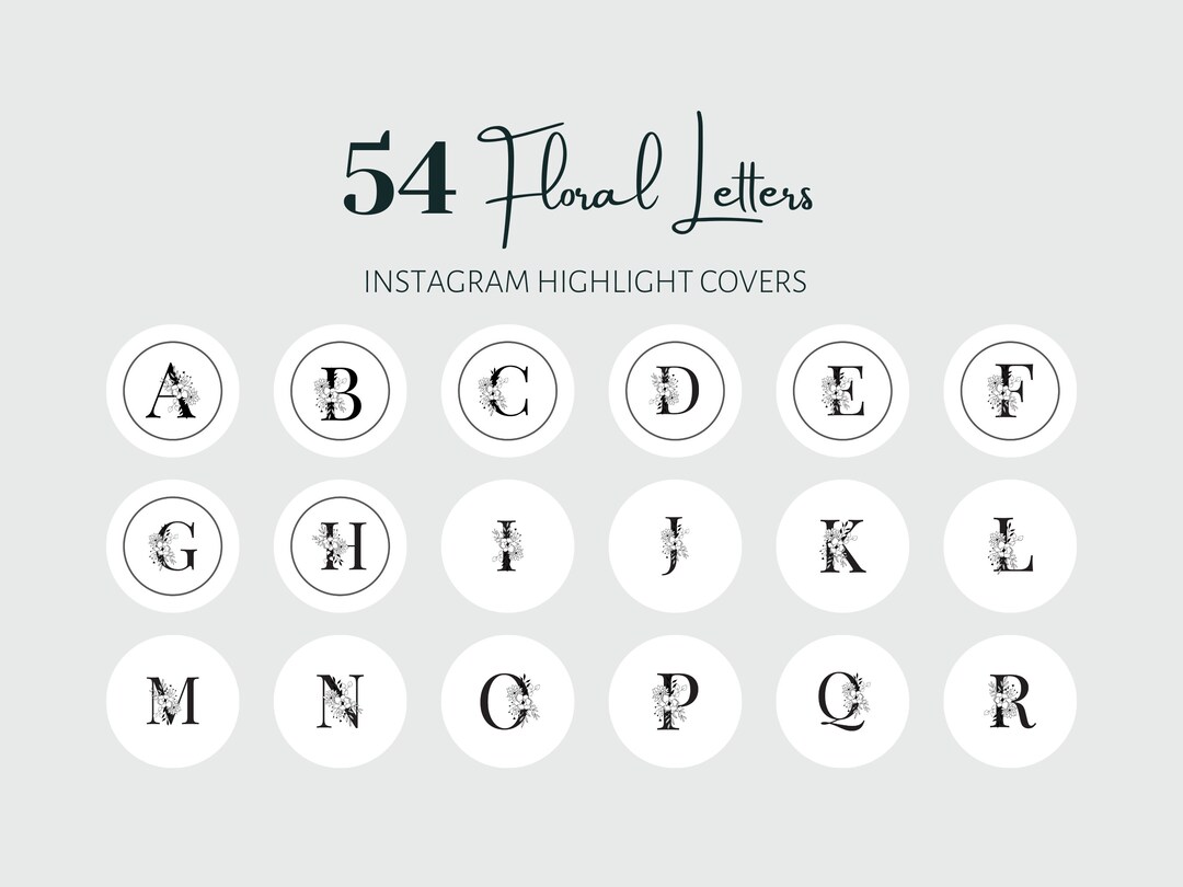Instagram Highlight Covers Letters Floral Letters Instagram Highlight ...