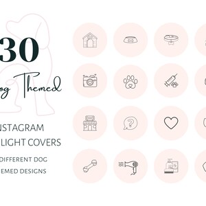 Dog Instagram Highlight Covers Pet Highlight Covers Pink - Etsy