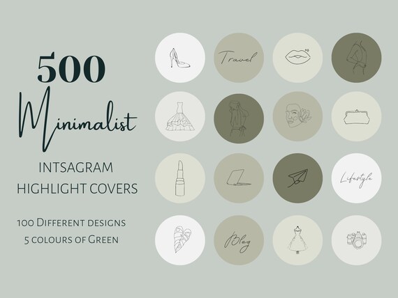 Instagram Highlight Covers Green Highlight Covers | Etsy