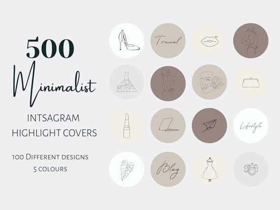 Minimalist Instagram Highlight Covers Neutral Instagram - Etsy