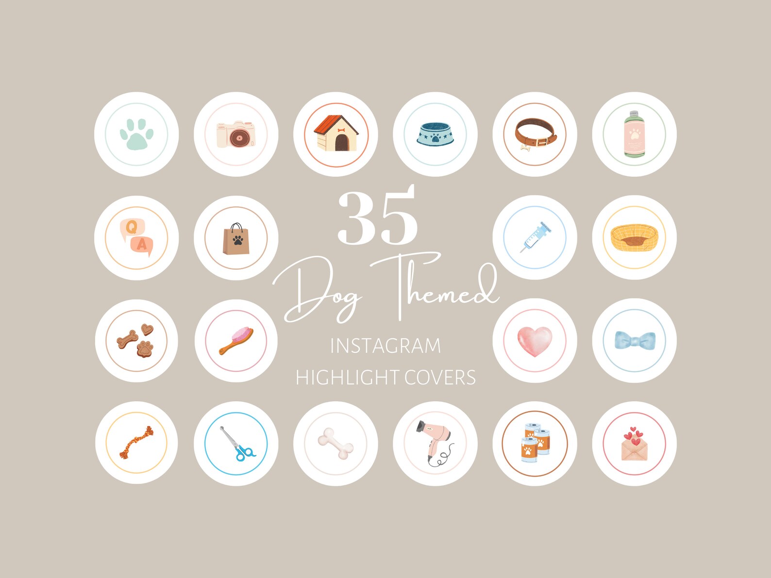 Dog Instagram Highlight Covers Pet Highlight Covers Cute Pet Story ...