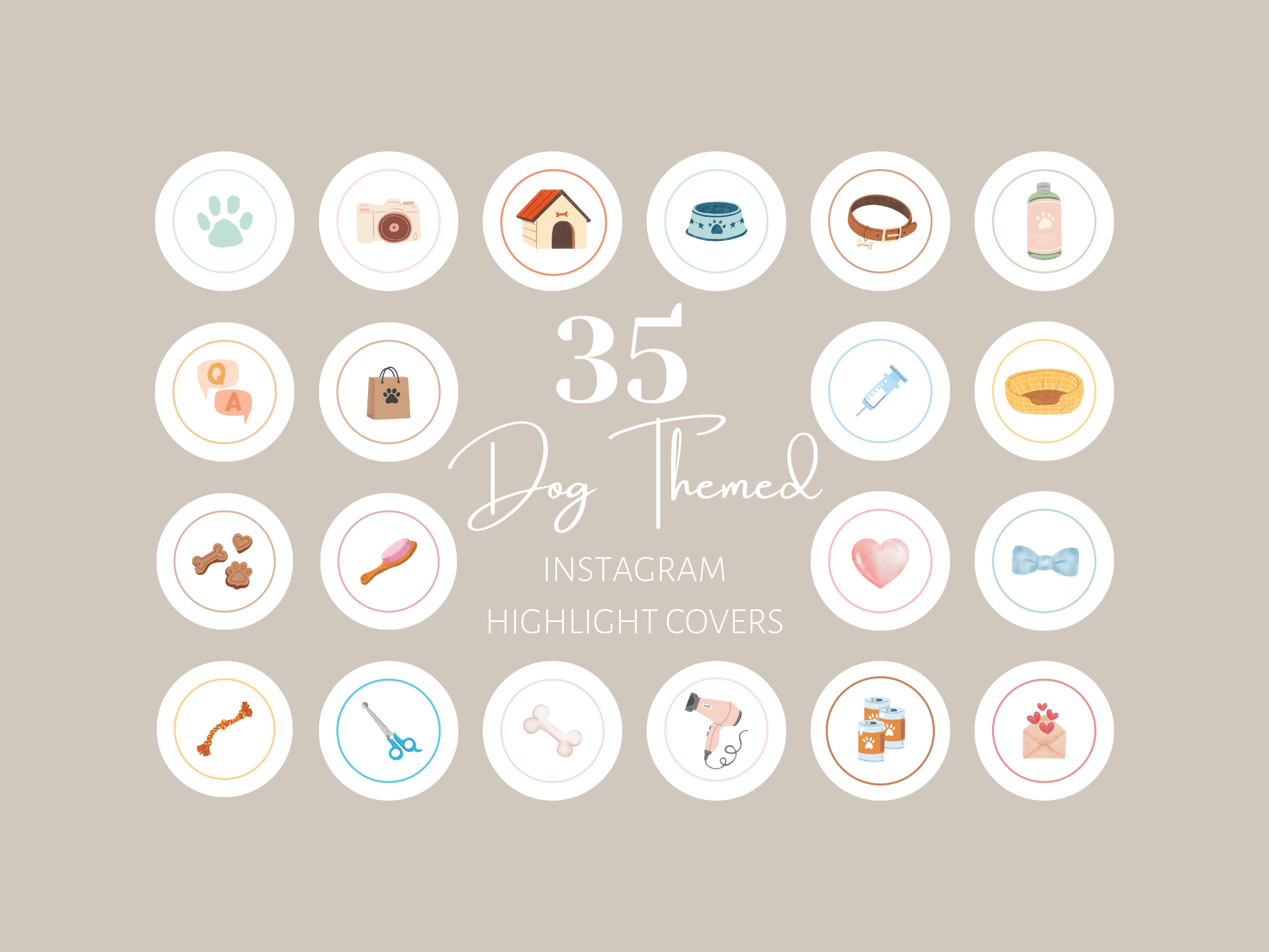 Dog Instagram Highlight Covers Pet Highlight Covers Cute Pet Story ...