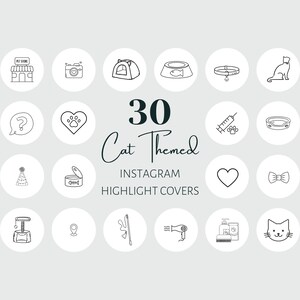 Cat Instagram Highlight Covers Pet Highlight Covers Black and White Cat ...