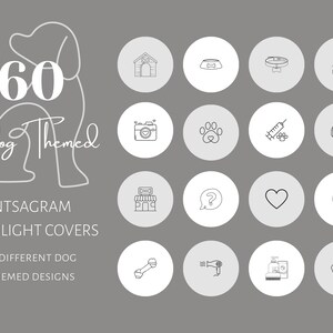 Dog Instagram Highlight Covers Pet Highlight Covers Grey - Etsy