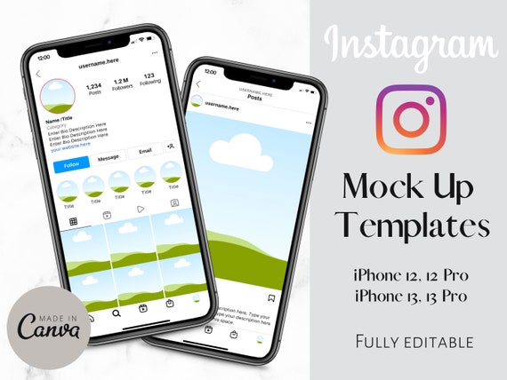 Instagram Mockup Instagram Mock-up Template Instagram | Etsy