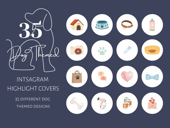 Dog Instagram Highlight Covers Pet Highlight Covers Dog - Etsy