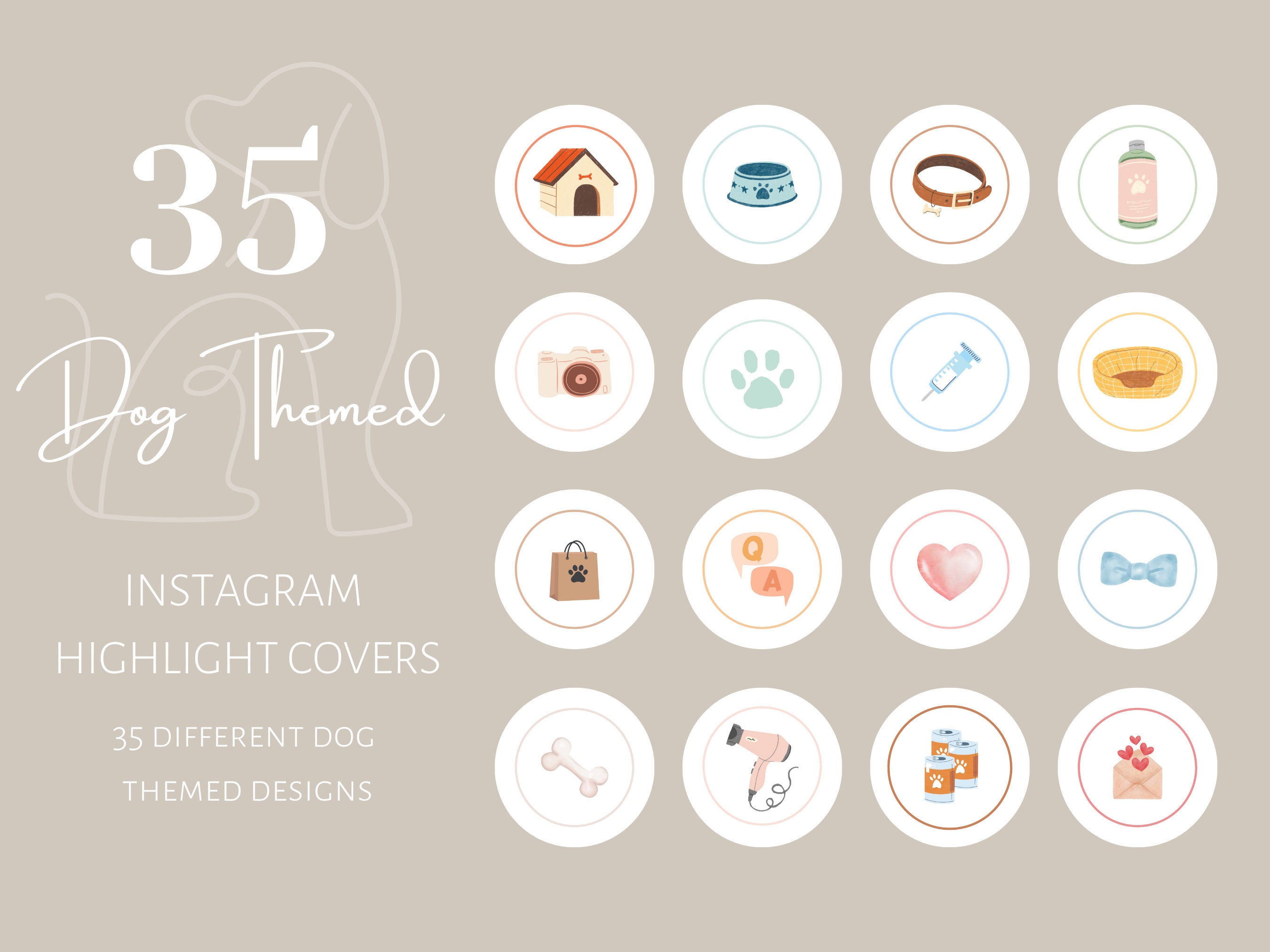 Dog Instagram Highlight Covers Pet Highlight Covers Cute Pet Story ...