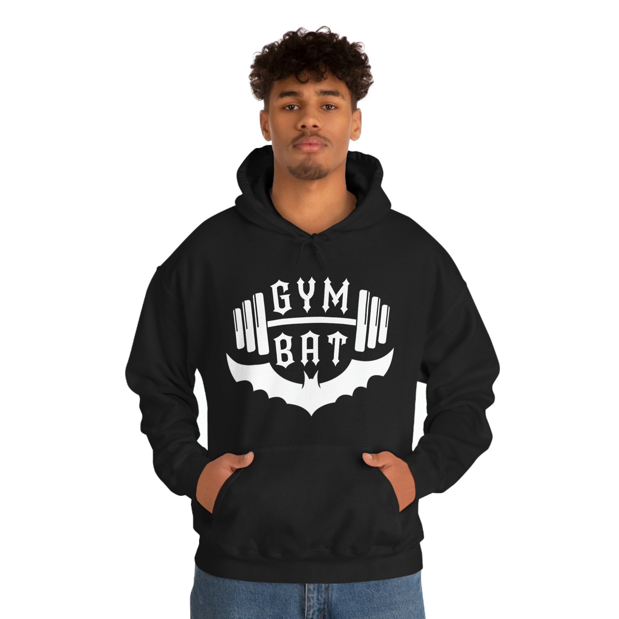 Gym Bat Goth Hoodie Gothic Hoodie for Gym, Work Out, Yoga Alt ...
