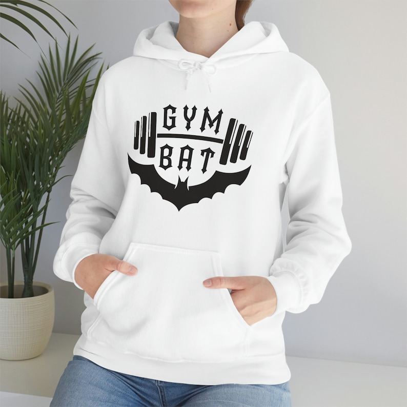 Gym Bat Goth Hoodie Gothic Hoodie for Gym, Work Out, Yoga Alt ...
