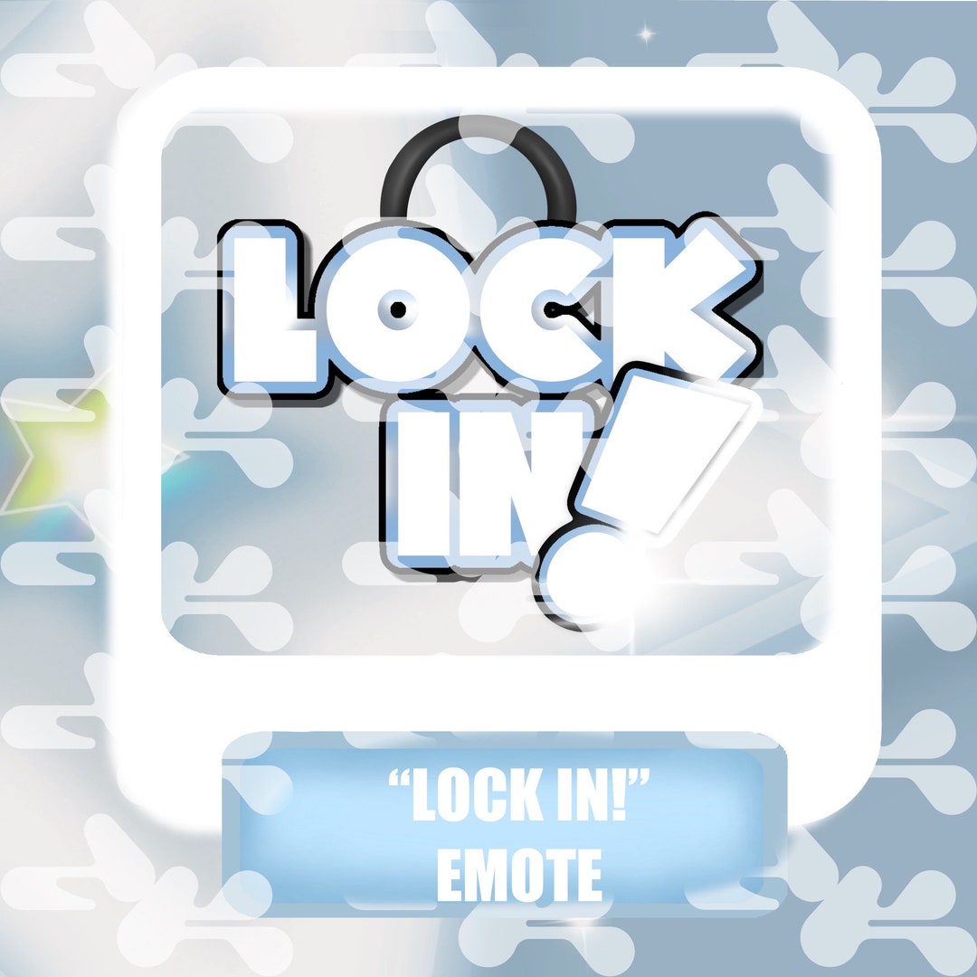 Vibrant Light Blue Lock in Twitch Emote - Etsy