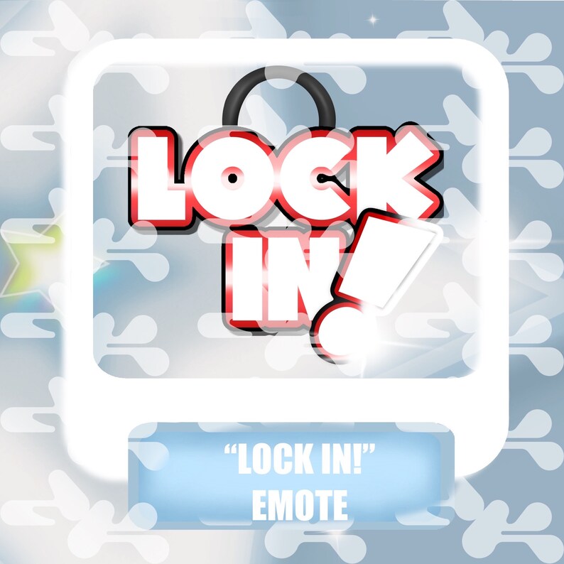 Colorful Red LOCK IN Emote Twitch Emote - Etsy
