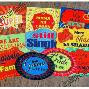 Desi Wedding Photo Booth Props: Indian Mehndi Sangeet Dholki - Etsy