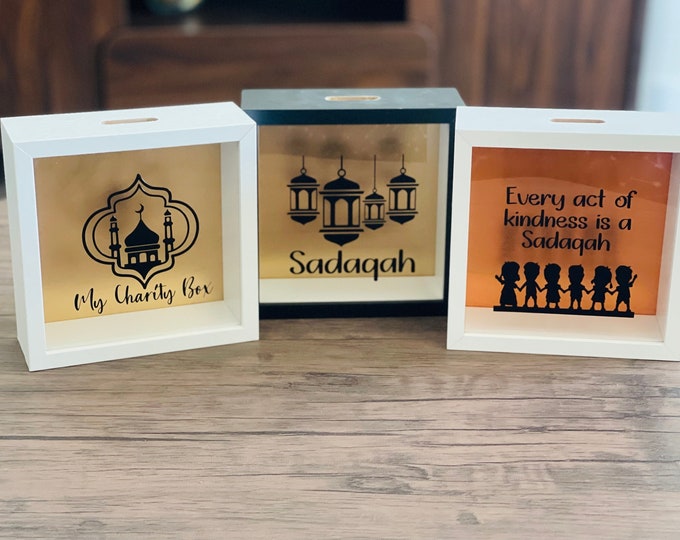Sadaqah Box, Islamic Charity Box, Personalized Sadaqah Box for Kids ...