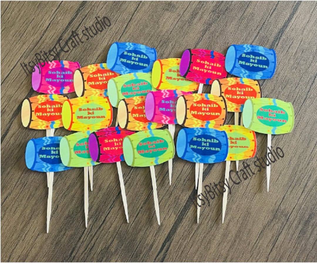 Personalized Mithai Toppers Sweet Toppers Cupcake Toppers Nikkah ...