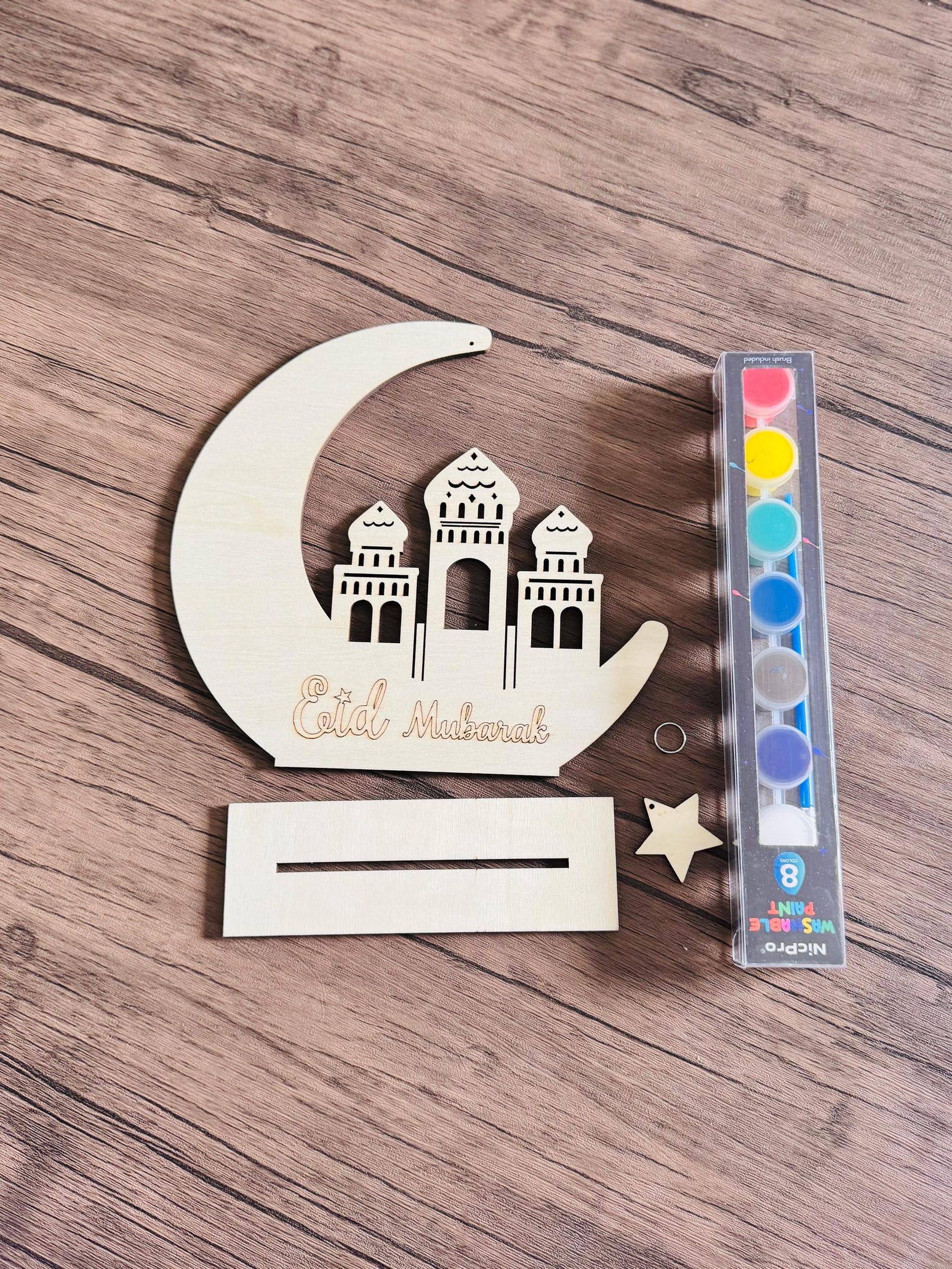 DIY Ramadan Kid Activity, Paint Your Own Wooden Masjid Decor, Eid ...