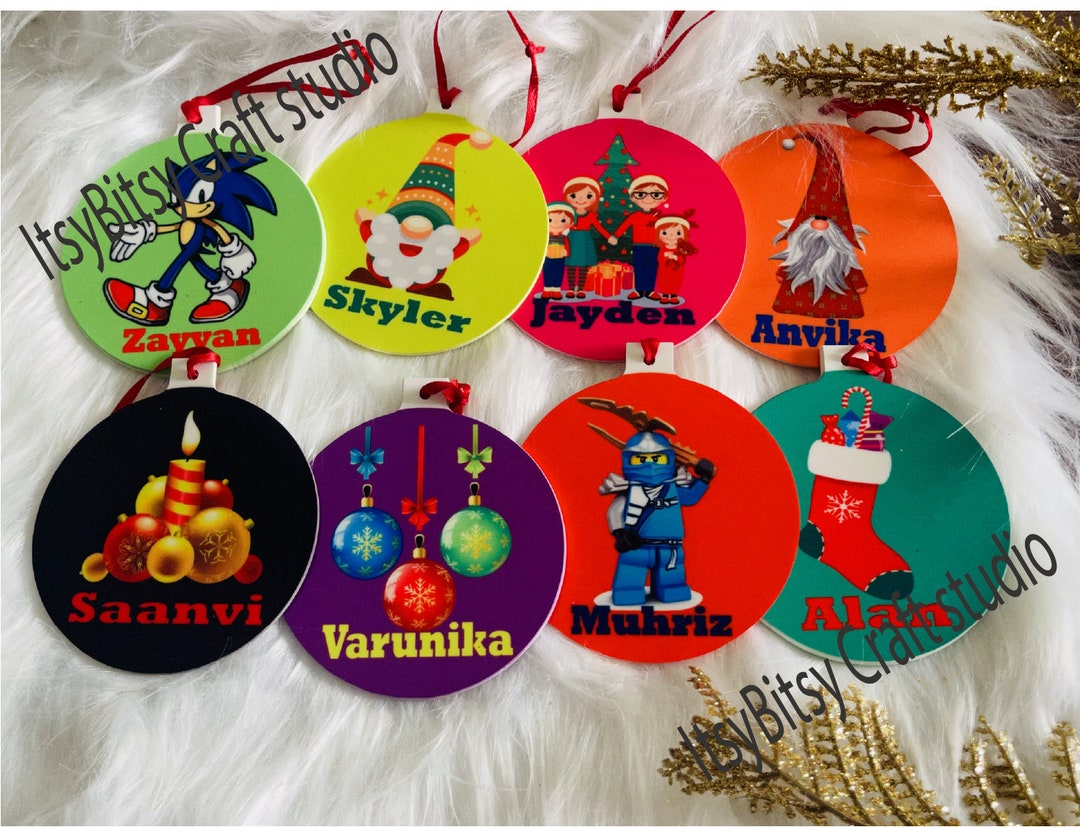 Personalized Christmas Ornaments Kids Ornaments Custom - Etsy