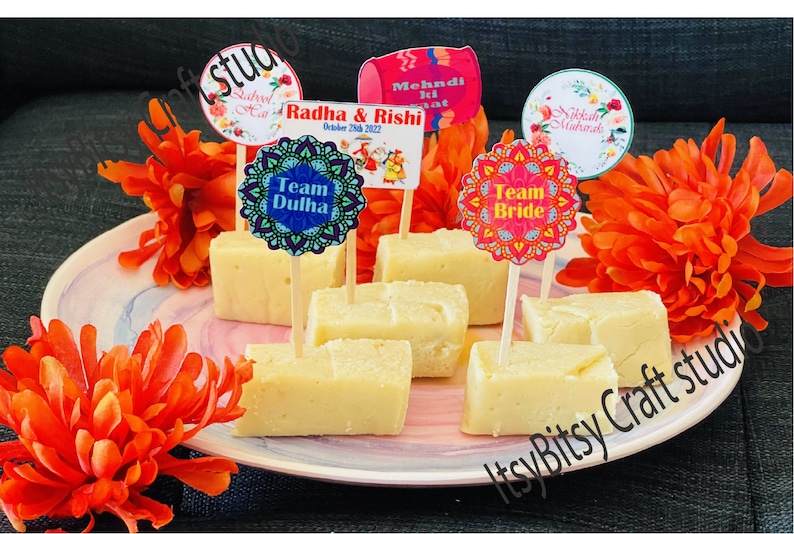 Personalized Mithai Toppers Sweet Toppers Cupcake Toppers - Etsy