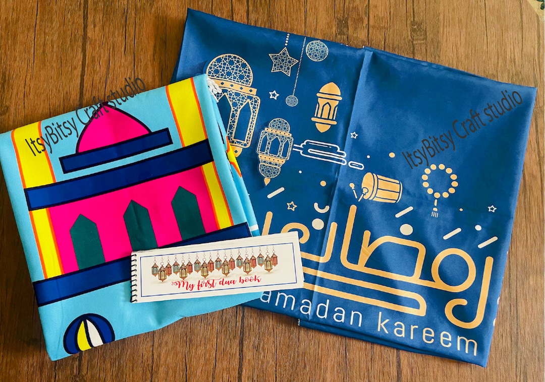 Kids Ramadan Activity Gift Set, Prayer Mat, Dua Book & Banner, Ramadan ...