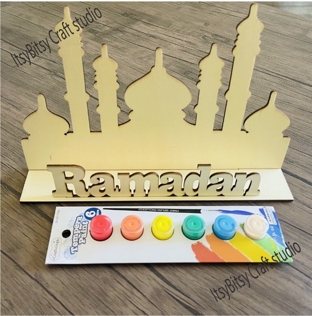 Ramadan DIY Masjid, Ramadan Wood Craft, Ramadan Masjid Decor, Kids ...
