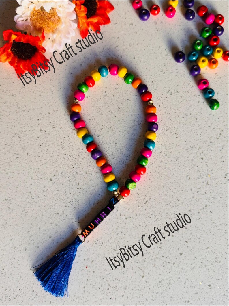 DIY Tasbeeh Kit for Kids, Personalized Kids Tasbeeh, Ramadan Activity ...