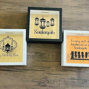 Sadaqah Box, Islamic Charity Box, Personalized Sadaqah Box for Kids ...