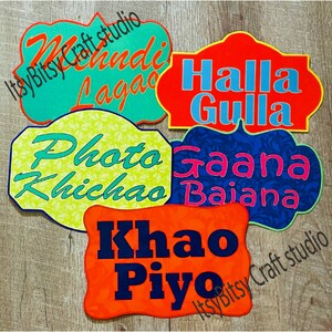 Desi Wedding Photo Booth Props, Mehndi, Sangeet, Dholki Props ...