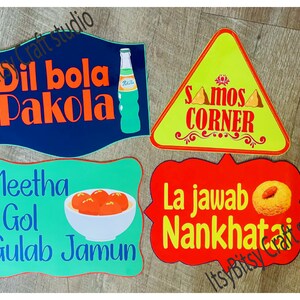 Mehndi Food Props, Shadi Food Props, Fun Food Names, Desi Wedding ...