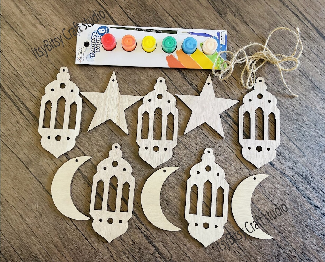 DIY Wood Ramadan Banner, Wood Eid Banner, Ramadan Kids Activity, Paint ...