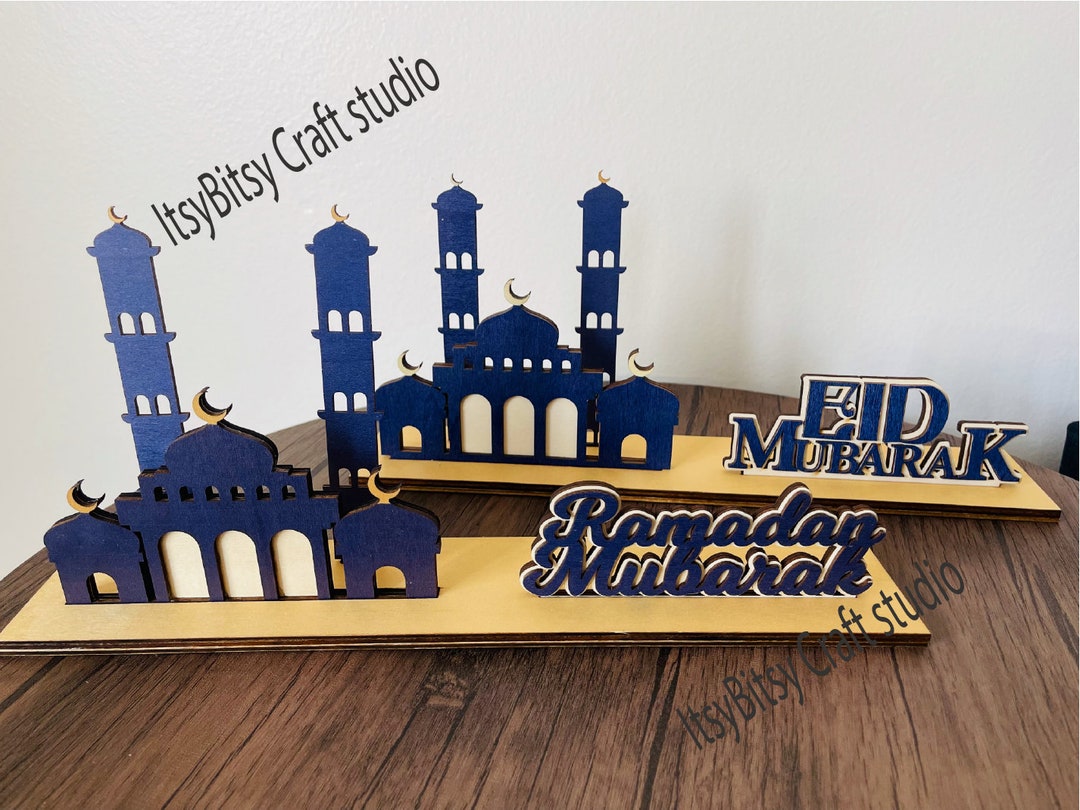 Ramadan Mubarak Stand, Wood Ramadan Decoration, Ramadan Kareem, Eid ...