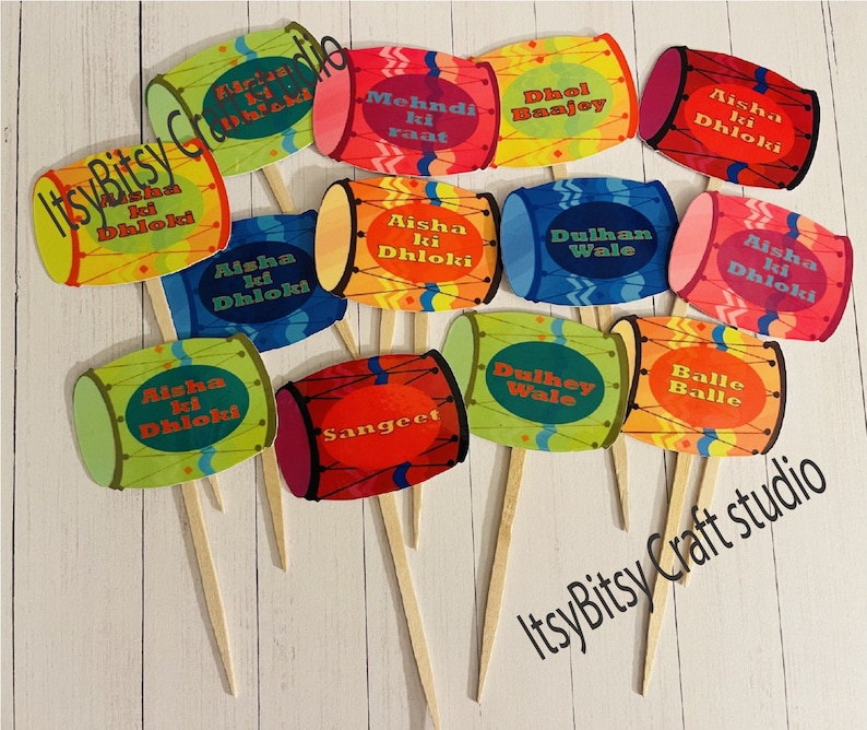 Personalized Mithai Toppers Sweet Toppers Cupcake Toppers - Etsy