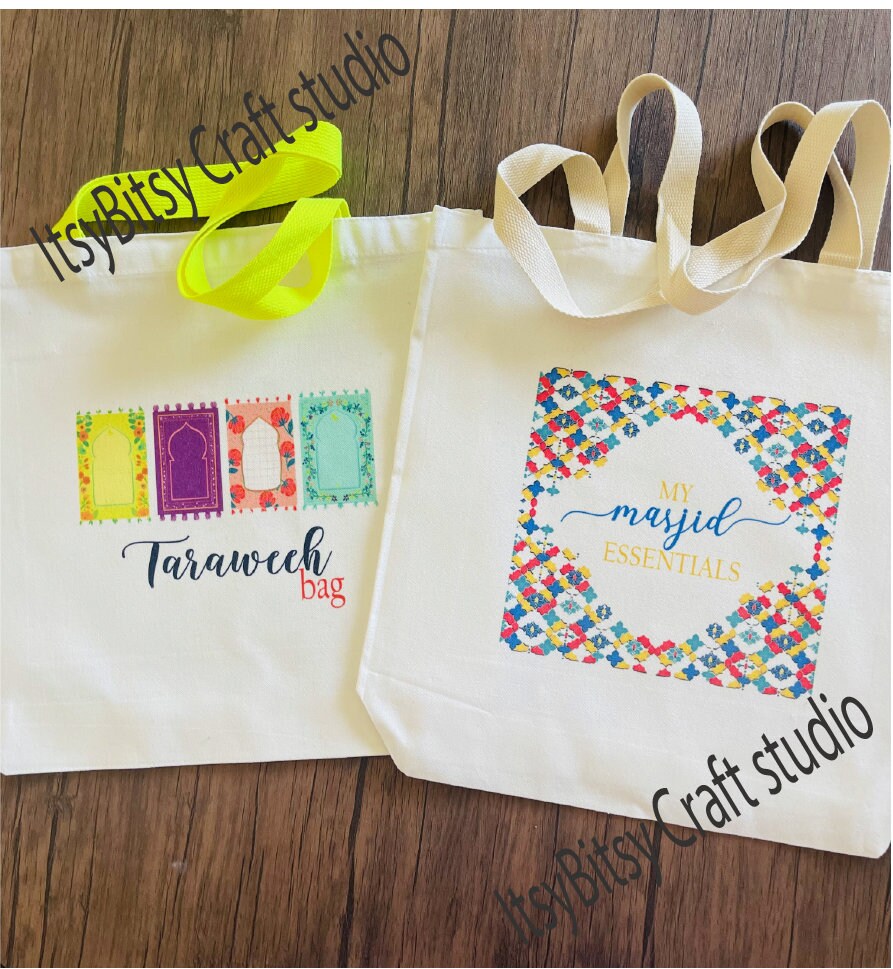 Taraweeh Essentials Tote Bag, Ramadan Tote Bag, Reusable Tote, Masjid ...