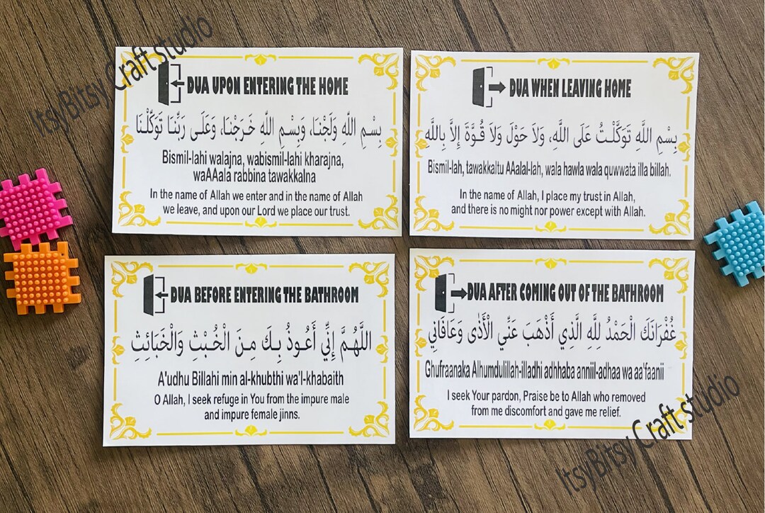 Dua Stickers for Kids, Waterproof Stickers, Islamic Duas, Easy to Learn for Kids, Dua for ...