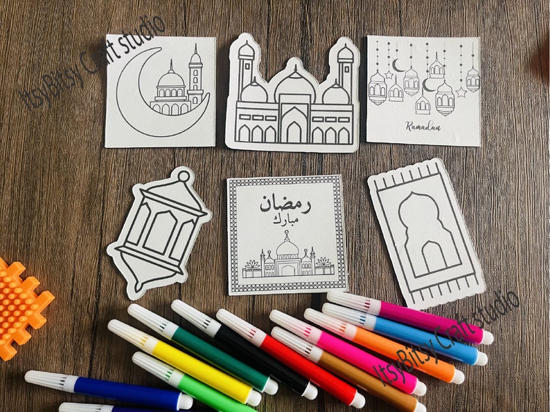 DIY Ramadan Magnet Craft Kit, Ramadan Kids Craft, Ramadan Color Your ...