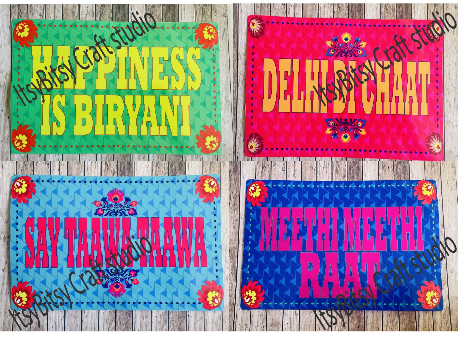 Desi Wedding Food Props: Sangeet Mehndi Menu Design - Etsy
