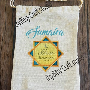 Ramadan Favor Bags, Personalized Favor Bags, Kids Favor Bags, Eid Favor ...