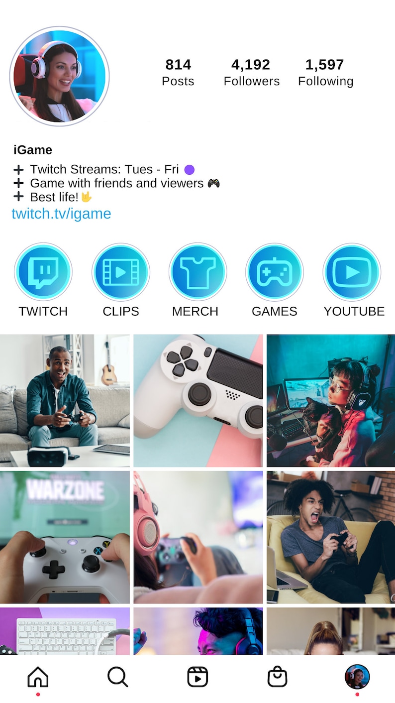 Gamer Instagram Highlight Covers: Twitch, Youtube, Discord Icons - Etsy