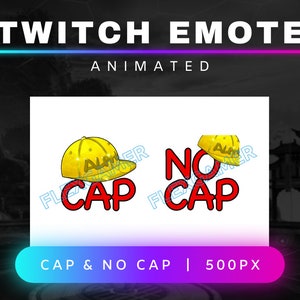 Animated Emotes for Twitch, Discord Emote, Alpha Cap Style, 'cap' & 'no ...