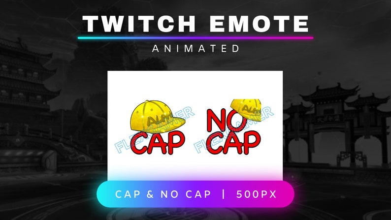 Animated Emotes for Twitch, Discord Emote, Alpha Cap Style, 'cap' & 'no ...