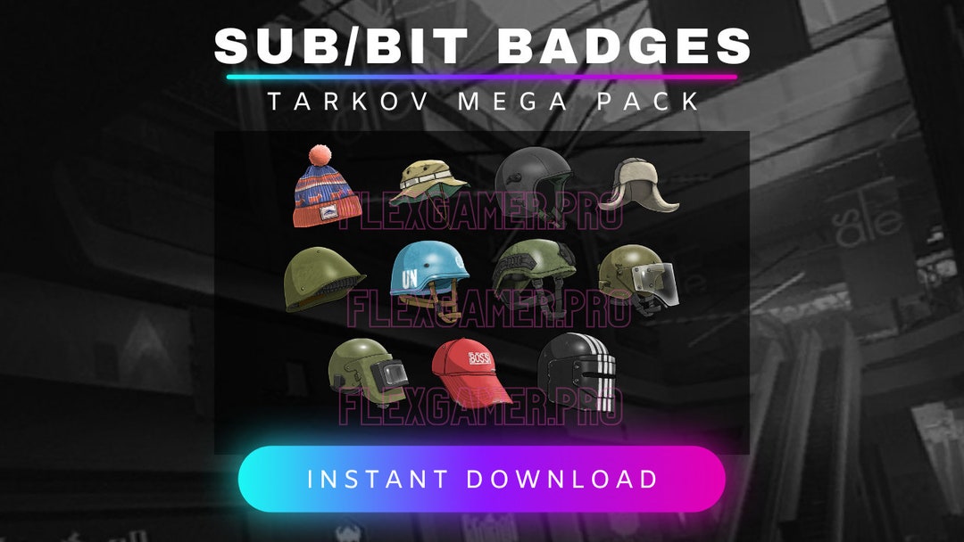 Twitch Tarkov Style Helmet Sub Badges or Bit Badges - Etsy