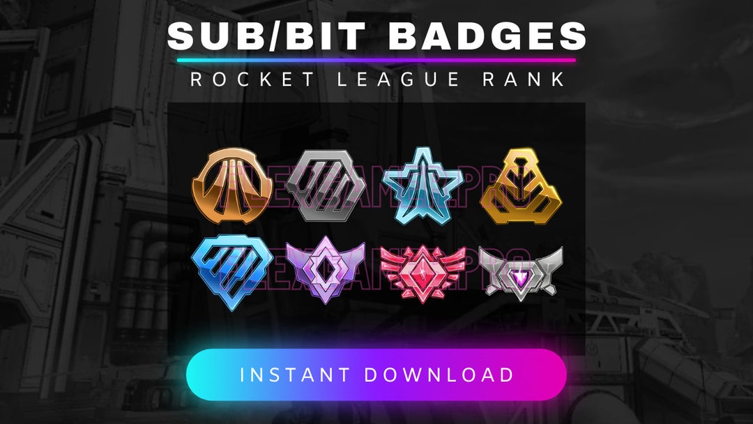 Twitch RL Ranked Bronze to SSL Sub / Bit Badges Plus Badge Flairs (3 ...