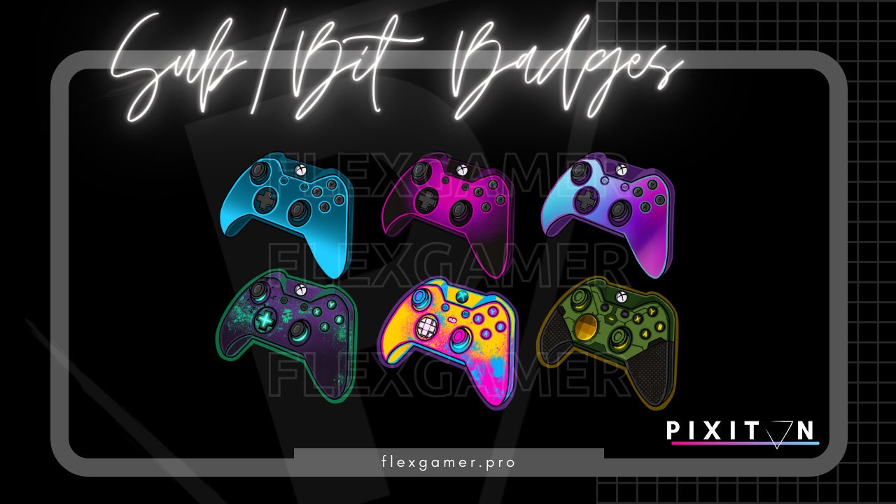 Twitch Controller Sub / Bit Badges - Style 1 - Etsy